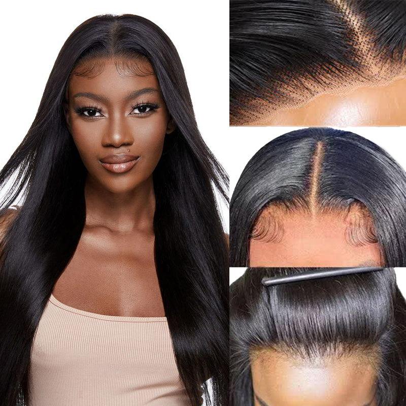 Black Wig Straight Wigs Long Wig 9x6 closure wig//13x4 Lace Front Wigs ...